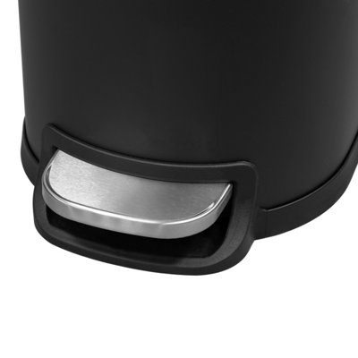 BLACK+DECKER 10 Litre Slimline Pedal Bin - Black