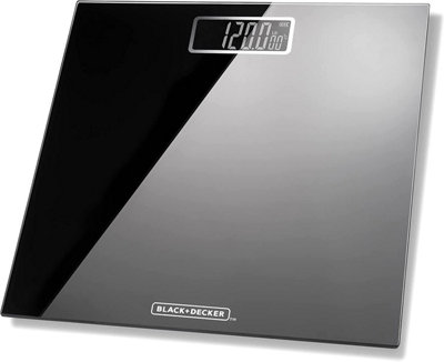BLACK+DECKER BXBS0002GB Digital Bathroom Scale, Tempered Glass, Black