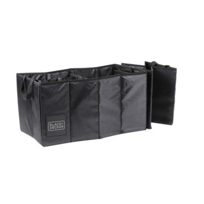 Black & Decker Car Boot Organiser Collapsible Foldable Storage Trunk 5 ...