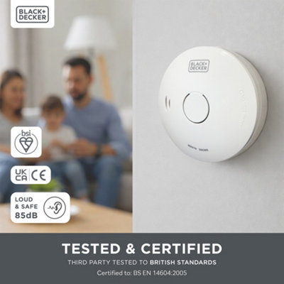 BLACK+DECKER CONNECTED 3 Smoke Alarm + 1 Heat Alarm Bundle 4 Pack ...