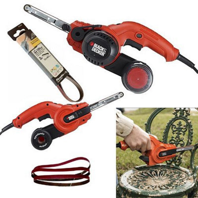 Black Decker KA900E 240v PowerFile Abrasive Tool 13mm Belt Sander 6 Belts