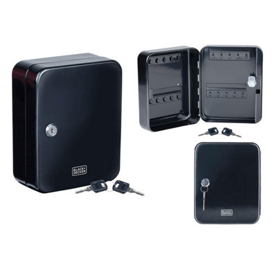 Buy BLACK+DECKER Lockable Black Key Storage Cabinet 16x20CM for Home or ...