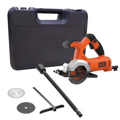 Black Decker Mini Circular Saw 85mm Wood Metal Plastic Cut 400w 240v BES510 GB