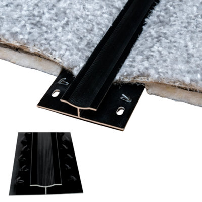 Black Dual Edge Trim Long 9ft / 2.7metres Length Carpet To Carpet ...