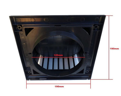 Black Duct Gravity Flap 125mm / 5" Cowl Ventilation Air Vent