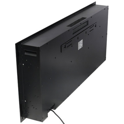 Black Electric Fire Fireplace Wall Mounted or Wall Inset 12 Adjustable ...