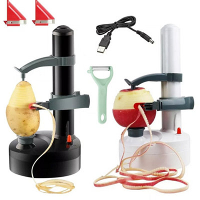 Black Electric Peeler Automatic Apple Express Rotating Peeling Machine Tool