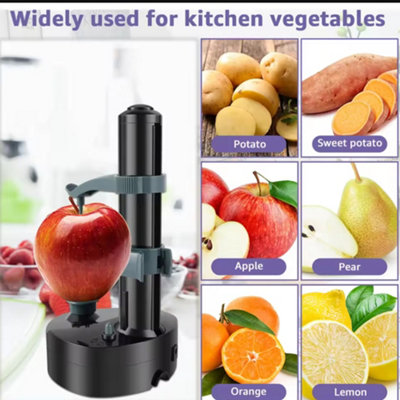 Black Electric Peeler Automatic Apple Express Rotating Peeling Machine Tool