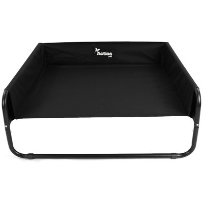 Black Elevated Mesh Pet Bed With Sides Large