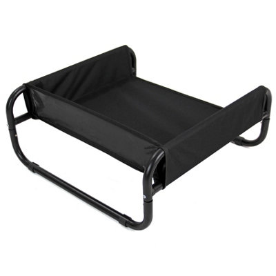 Black Elevated Mesh Pet Bed With Sides Small