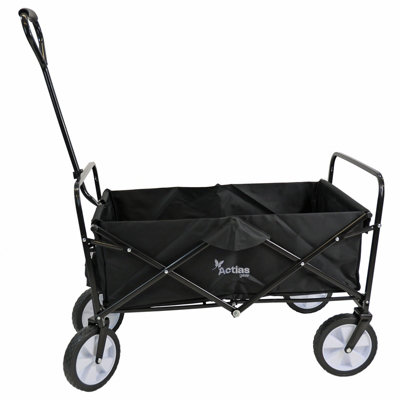 Black Festival Wagon Garden Cart Trolley Folding Multi-Purpose Big ...