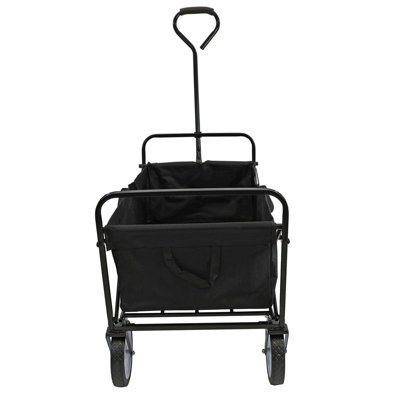 Black Festival Wagon Garden Cart Trolley Folding Multi-Purpose Big ...