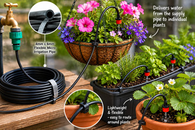 Black flexible micro automatic garden watering irrigation pipe (tube ...