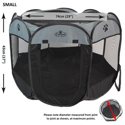 Black Folding Portable Play Pen Small