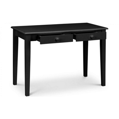 Black Free-Standing Table with 2 Drawers