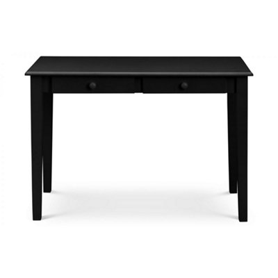 Black Free-Standing Table with 2 Drawers