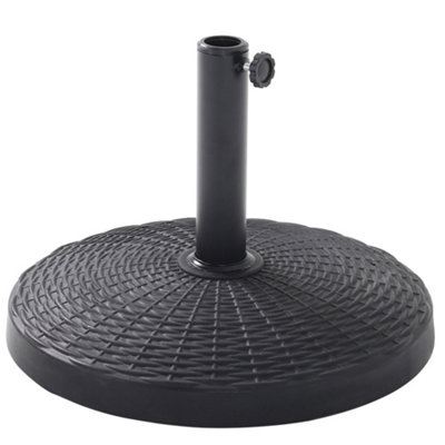 Black Garden Parasol Base Umbrella Base Parasol Stand Heavy Duty ...