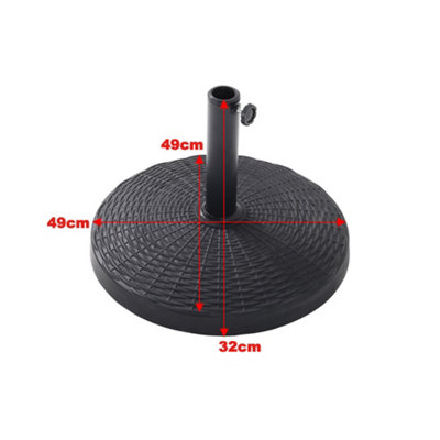 Black Garden Parasol Base Umbrella Base Parasol Stand Heavy Duty ...