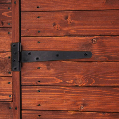 Black Gate Latch Set - Includes Auto Gate Latch, Tee Hinges & Gate Spring