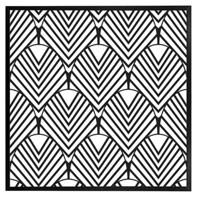 Black Geometric Decoration (picutre Frame)   24x24