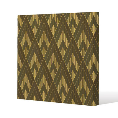 Black & Gold Striped Triangles (Canvas Print) / 127 x 127 x 4cm | DIY ...