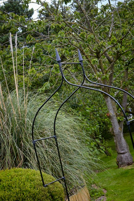 Buy Black Gothic Metal Garden Arch Plant Rose Trellis Support at B&Q