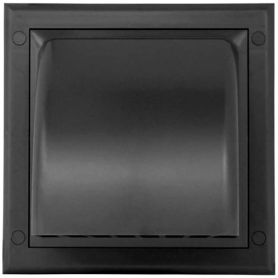 Black Gravity Flap for 100 mm / 4" Round Wall Outlet - Ventilation Duct ...