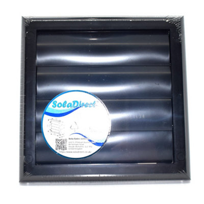 Black Gravity Grille 125 mm / 5" External Ducting Air Vent with Round ...