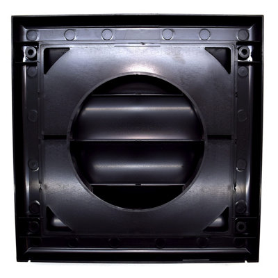 Black Gravity Grille 125 mm / 5" External Ducting Air Vent with Round ...