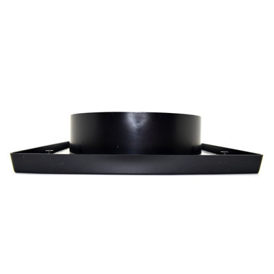 Black Gravity Grille 150 mm / 6" External Ducting Air Vent with Round ...