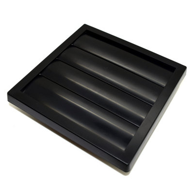 Black Gravity Grille 150 mm / 6" External Ducting Air Vent with Round ...
