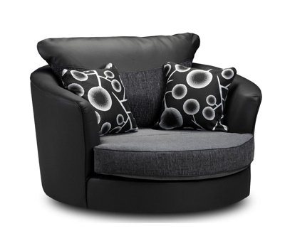 Black/Grey Fay Sofa Suite 2 Stylish & Comfortable Corner Sofa for ...