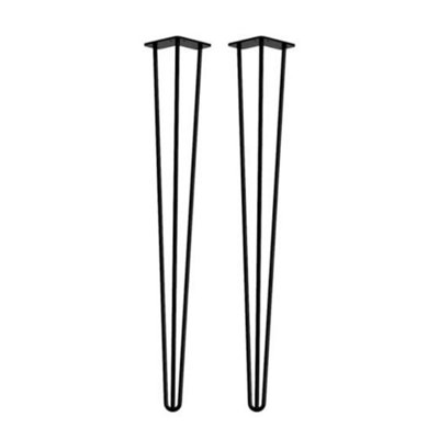 Black Hairpin legs set of two 75cm