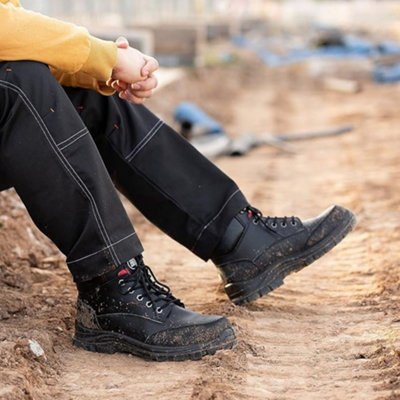 Black Hammer 7700 Mens Safety Boots Steel Toe Cap S3 SRC Work Shoes ...