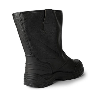 Black Hammer Iron Safety Boots Rigger Steel Toe Cap Boots Working Ankle ...