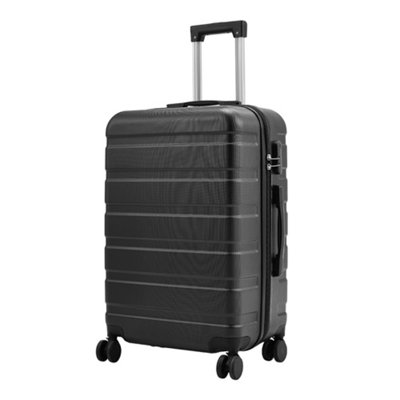 Black Hardshell Rolling Luggage Trolley Travel Case, 28"