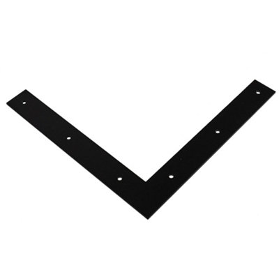 Black Heavy Duty Flat Corner Bracket L-Shaped Angle Repair Corner ...