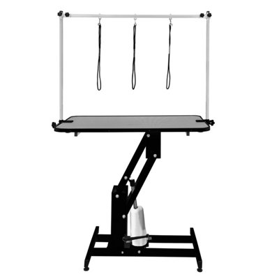 Black Hydraulic Grooming Table - Grey Table Top | DIY at B&Q