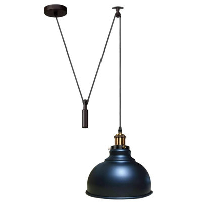 Black Industrial 1 Head Spider Pendant Light Adjustable Cord Barn ...