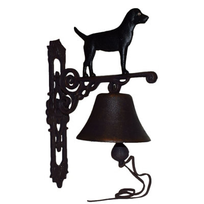 Black Labrador Retriever Dog Bell Farm Cast Iron Sign Plaque Door Wall ...