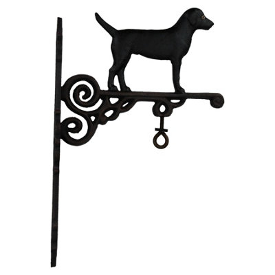 Black Labrador Retriever Dog Bell Farm Cast Iron Sign Plaque Door Wall ...