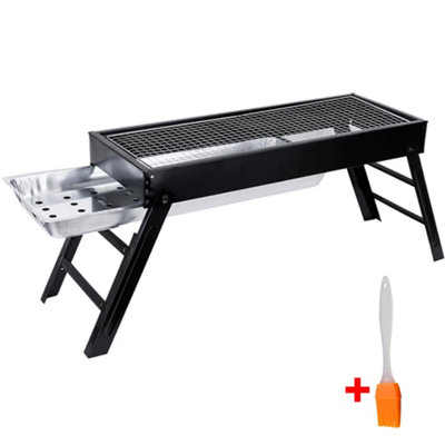Black Large Portable Folding Charcoal BBQ Grill for Outdoor Garden ...