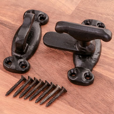 Black Latch Fastener Thumb Turn Catch Latch Cabinet Catch Showcase ...