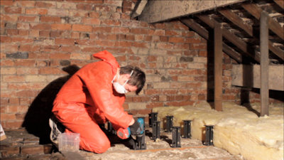 Black Loft Leg Loft storage stilt (H) 175mm x (W) 76mm, Pack of 12 by ...