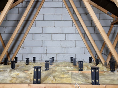 Black Loft Leg Loft storage stilt (H) 175mm x (W) 76mm, Pack of 24 by ...