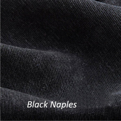 Black Luxury Naples Upholstery Fabric Material Sample