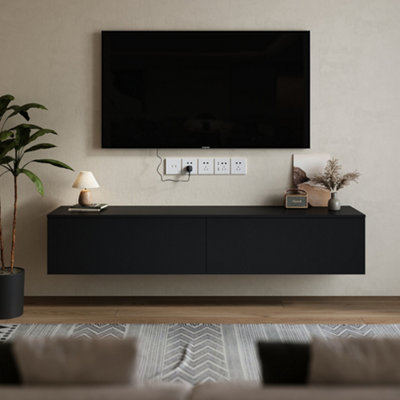 Black MDF Framed Sideboard TV Stand TV Unit H 1600x D 350x H 300mm