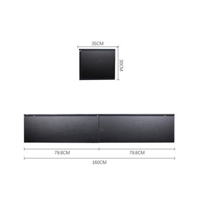 Black MDF Framed Sideboard TV Stand TV Unit H 1600x D 350x H 300mm