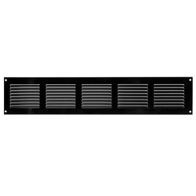 Black Metal Air Vent Grille 500mm x 100mm | DIY at B&Q