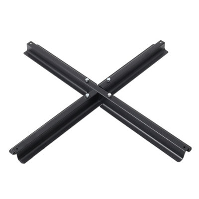 Black Metal Free Standing Garden Parasol Cross Base Patio Umbrella Base ...